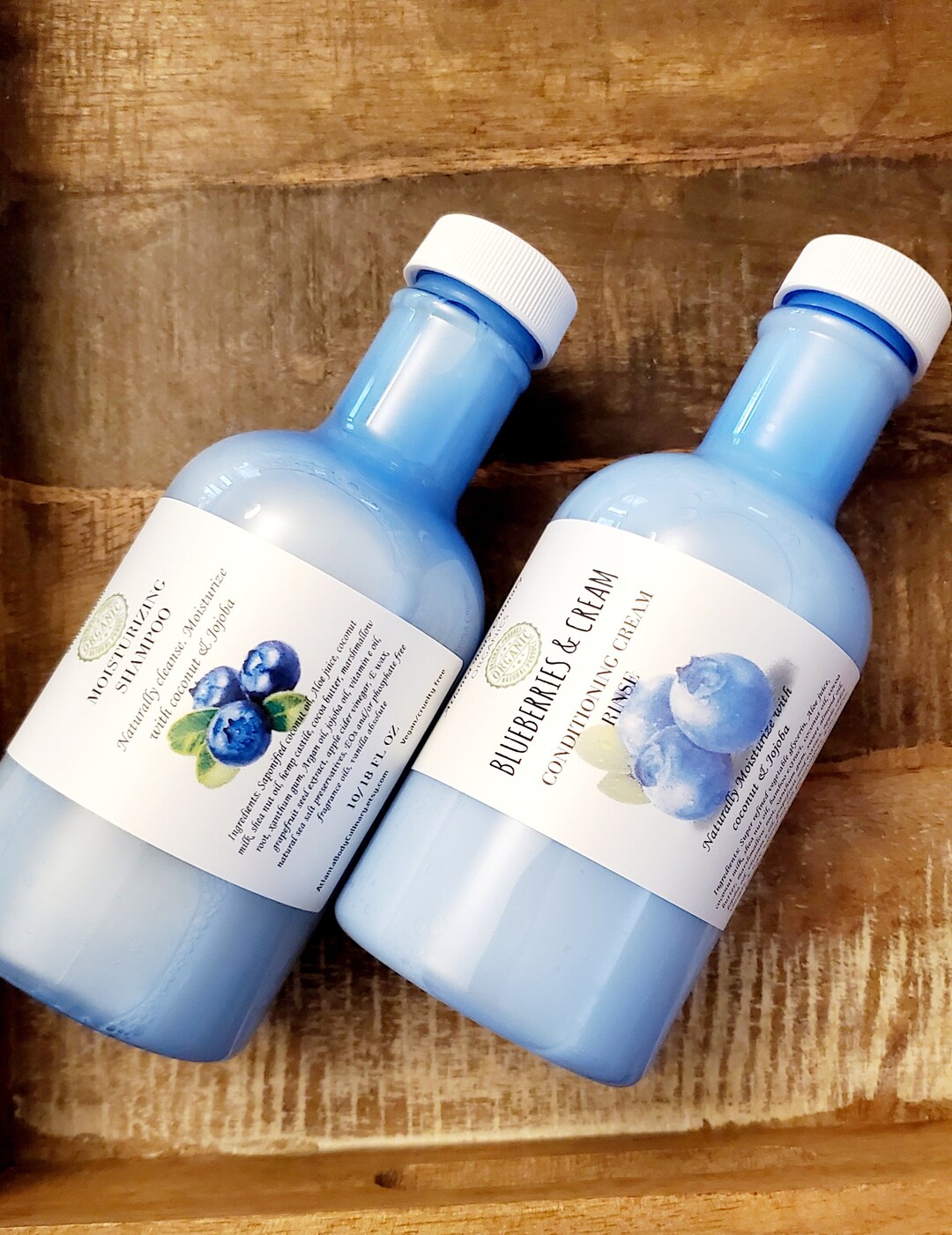 Blueberries & Cream Set Organic Shampoo Organic Hair Conditioner Vegan ...