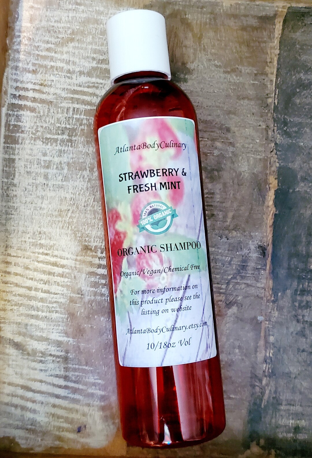 Strawberry Mint Organic Shampoo Vegan Unscented Shampoo Sulfate Free ...