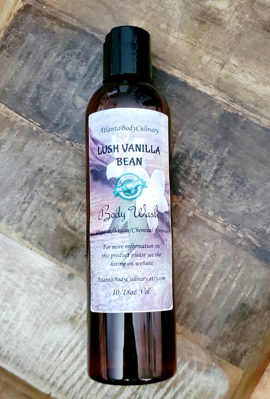 Vanilla Bean Organic Body Wash Vegan Vanilla Body Wash Vanilla Cleanser ...