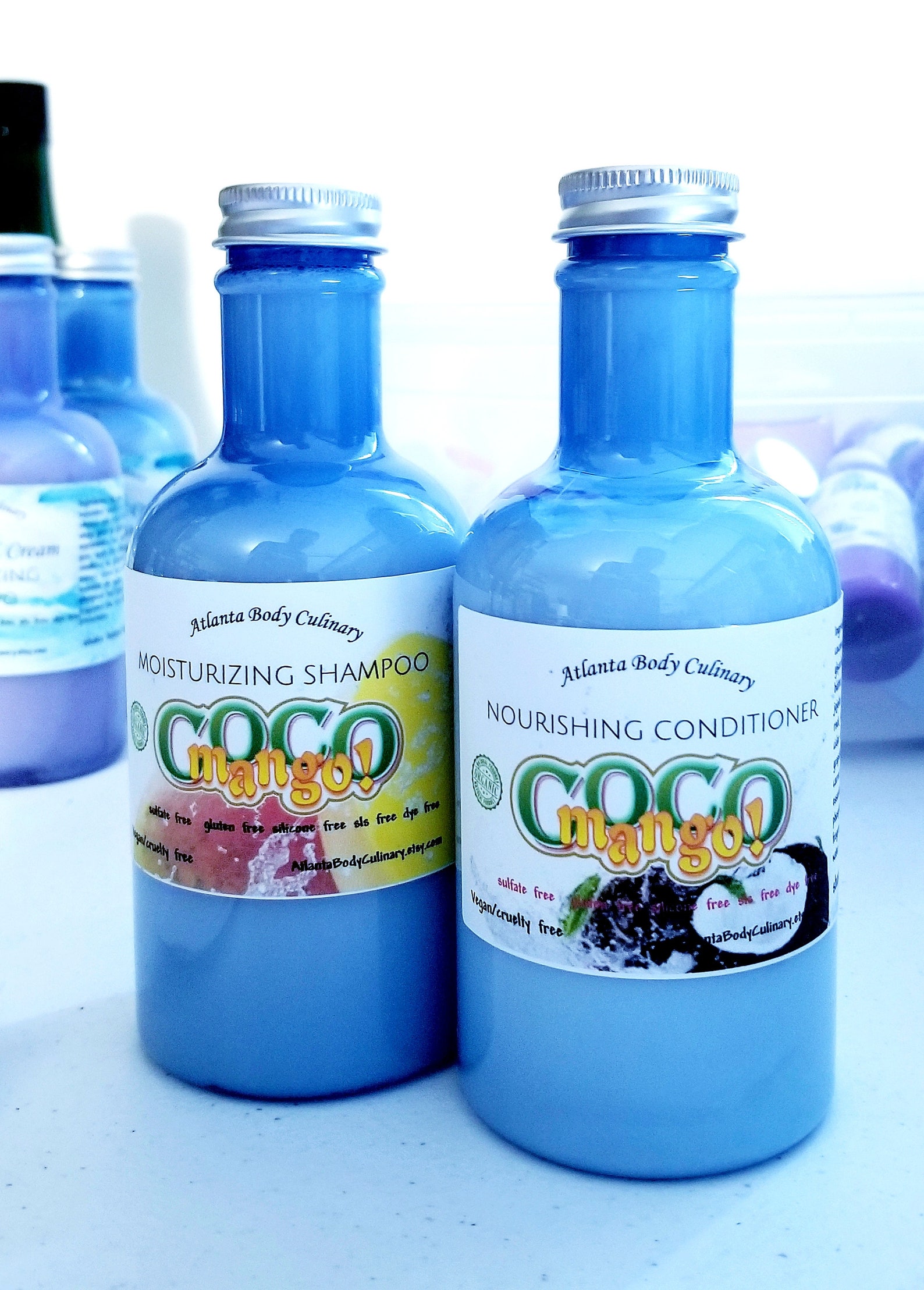 Coconut Mango Set Organic Shampoo & Conditioner Organic Hair - Etsy