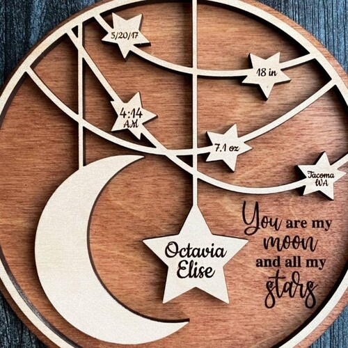 Baby Birth Sign Personalized Wood Birth Announcement Sign - Etsy