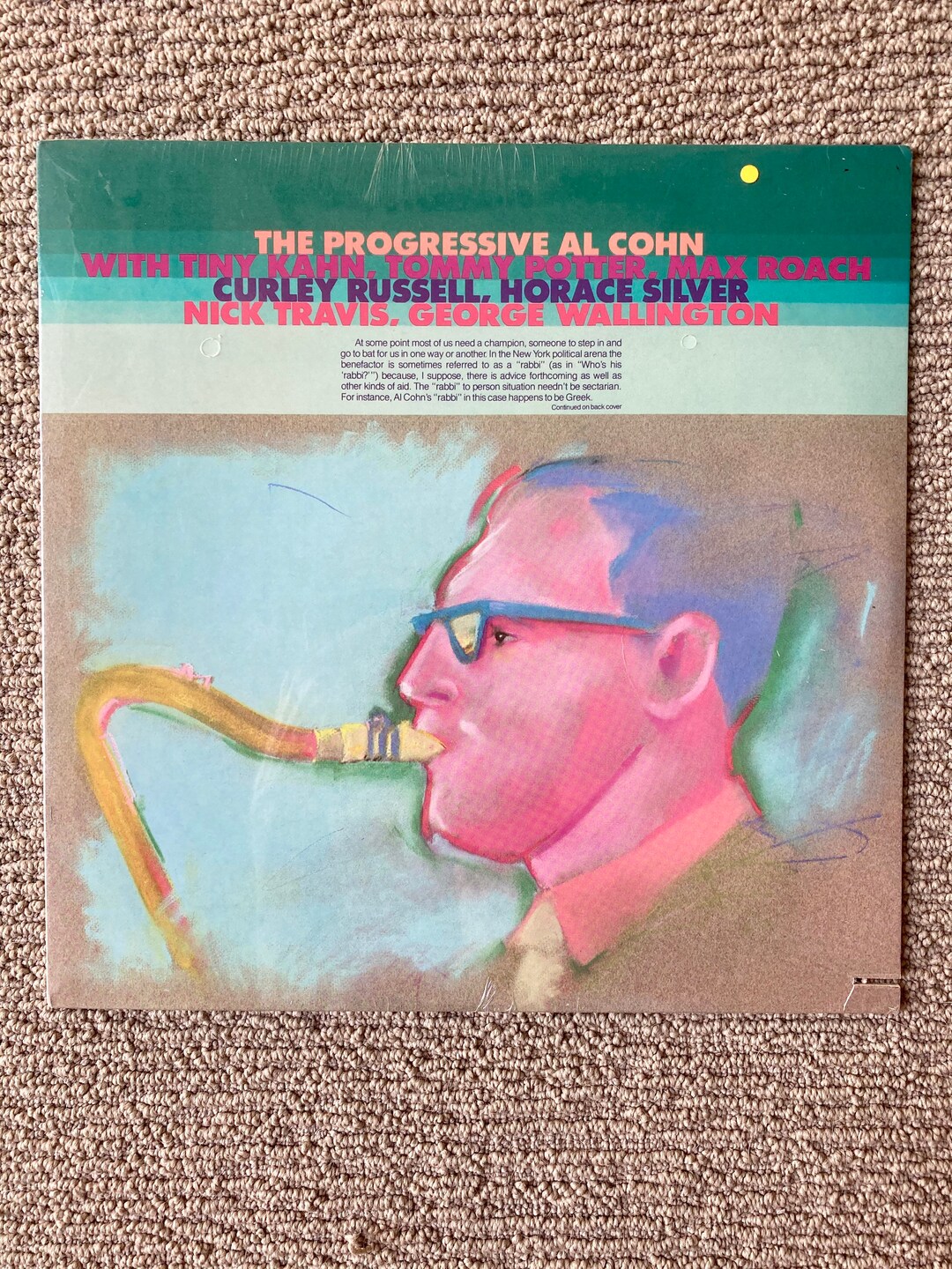 Progressive Al Cohn W Tiny Kahn, Potter, Max Roach, Silver, Travis ...