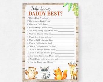 Who Knows Daddy Best Daddy to Be Quiz How Well Do You Know | Etsy