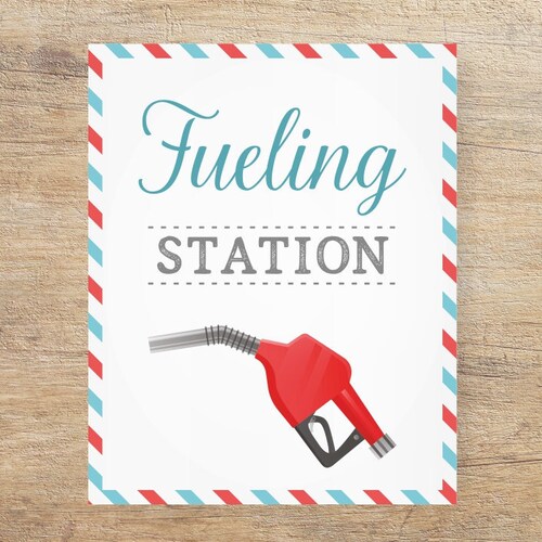 Fueling Station Sign Jet Fuel Airplane Party Decor Rally - Etsy