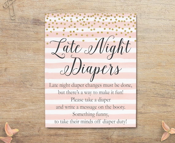 Late Night Diaper Messages