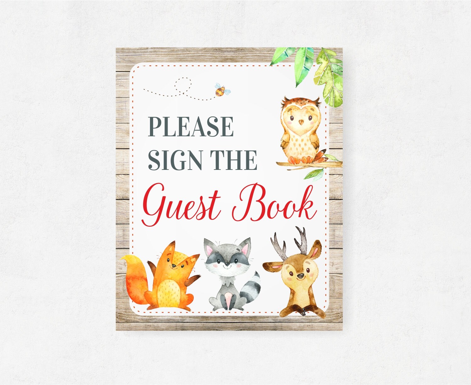 Party Supplies Paper & Party Supplies Greenery theme Woodland birthday ...