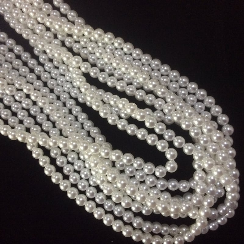 Pearl Glass Round Beads - Etsy