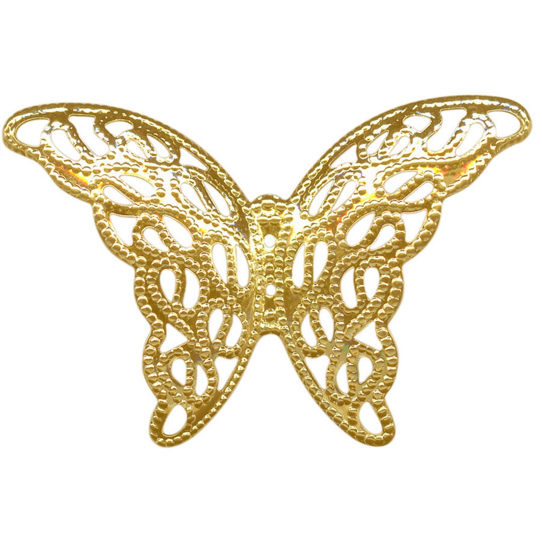 Butterfly, Gold Plated Filigree - Etsy