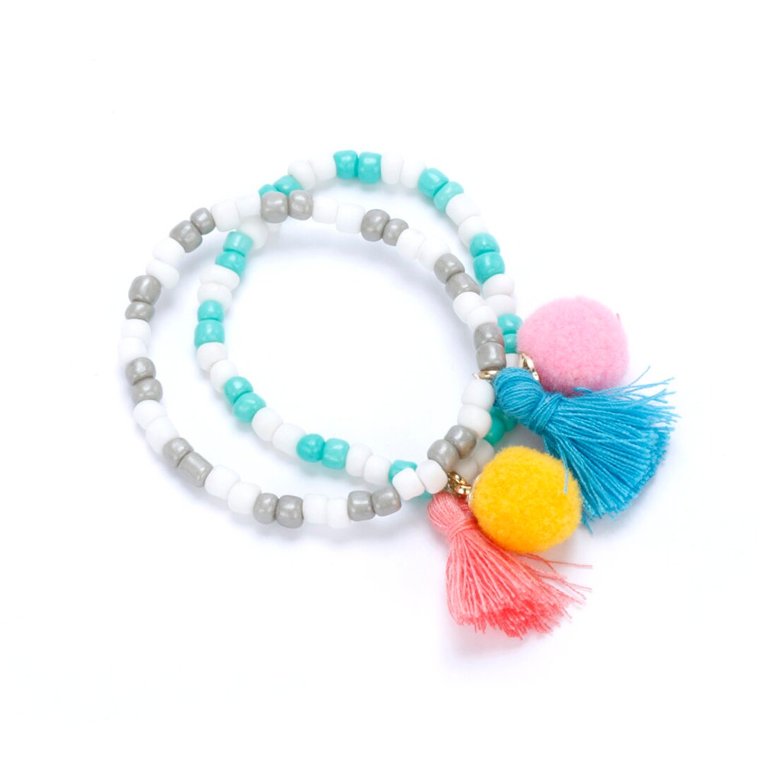 Kids Charm Bracelet Fun Twin Pack - Mint Green / Grey - Etsy