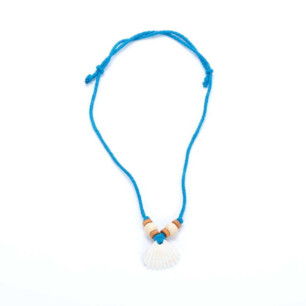 Girls Seashell Necklace Blue - Etsy