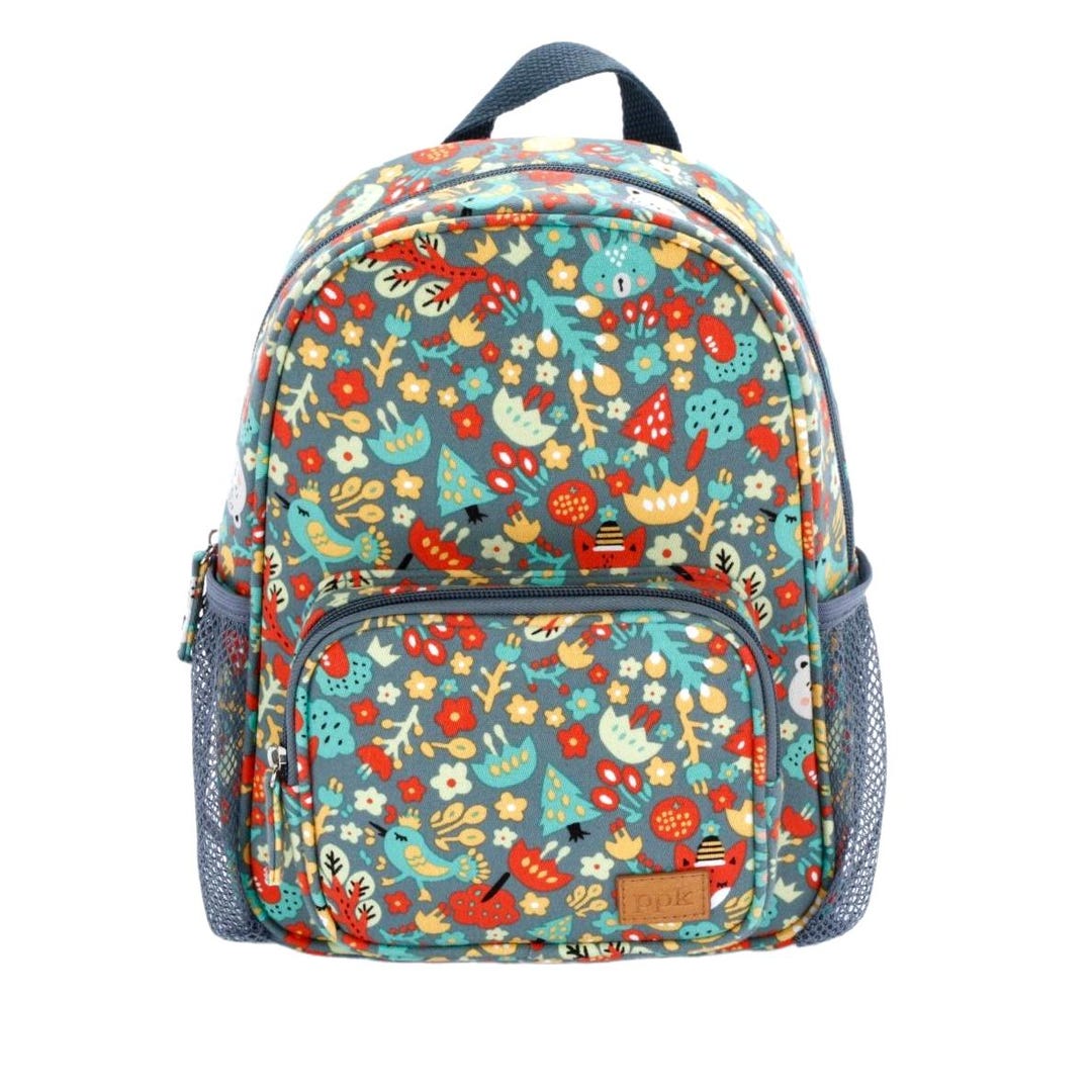 Little Girls Small-size Backpack - Woodland Print / Grey (age 3-6/7 Y ...