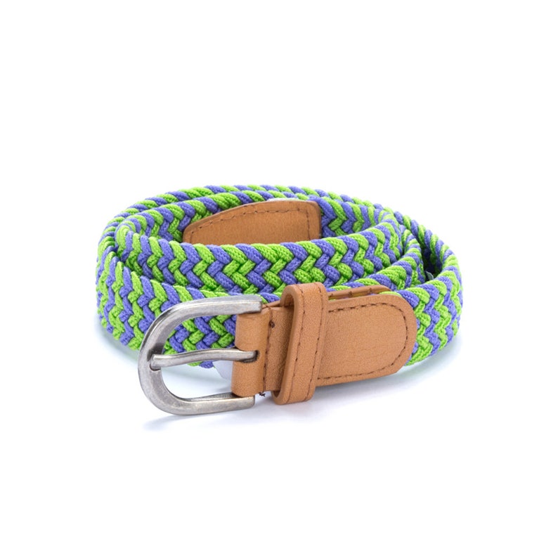 Stretchy Cord Belt Purple Green Etsy