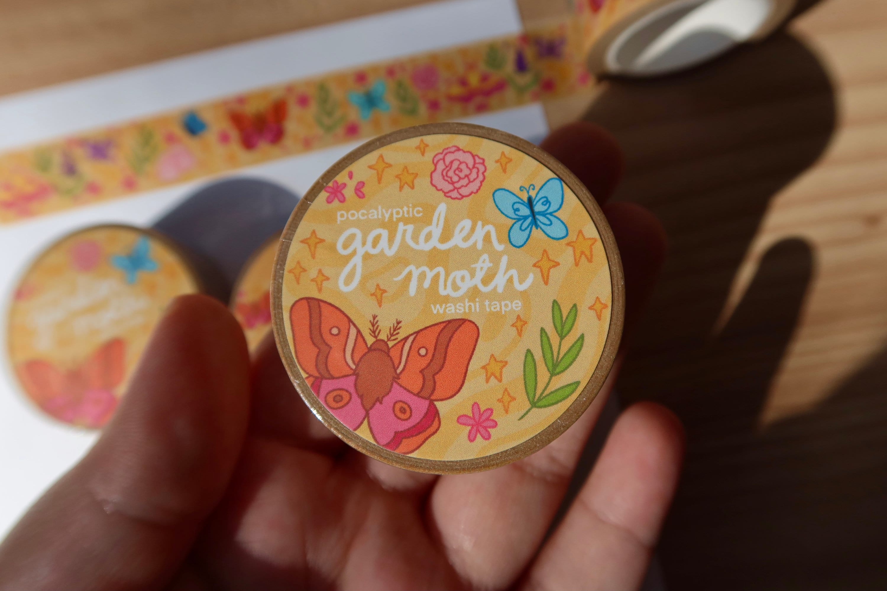 Garden Moth Washi Tape 10m Aesthetic Moth Butterfly and - Etsy