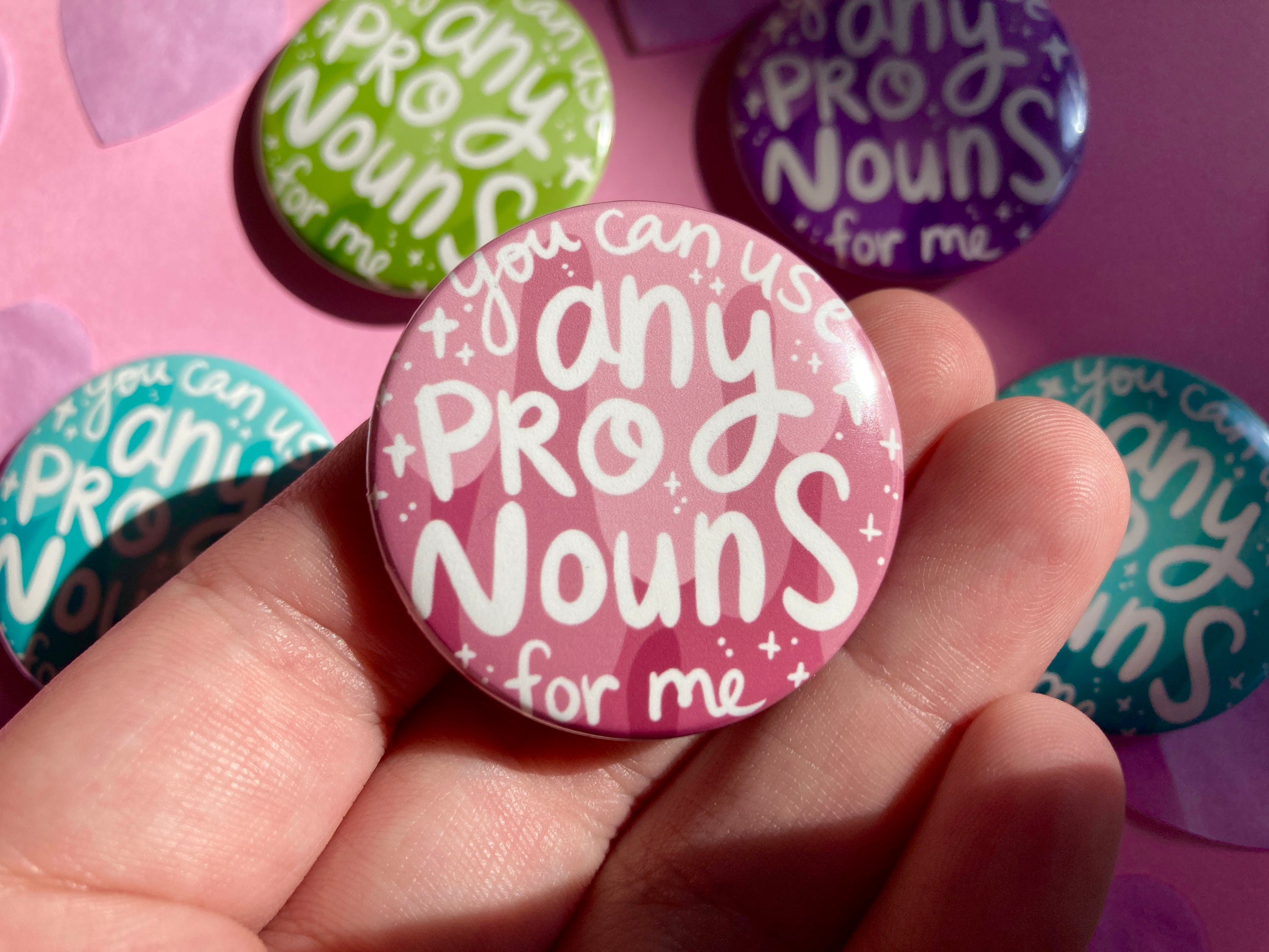 Any Pronouns Pin Buttons All Pronouns - Etsy