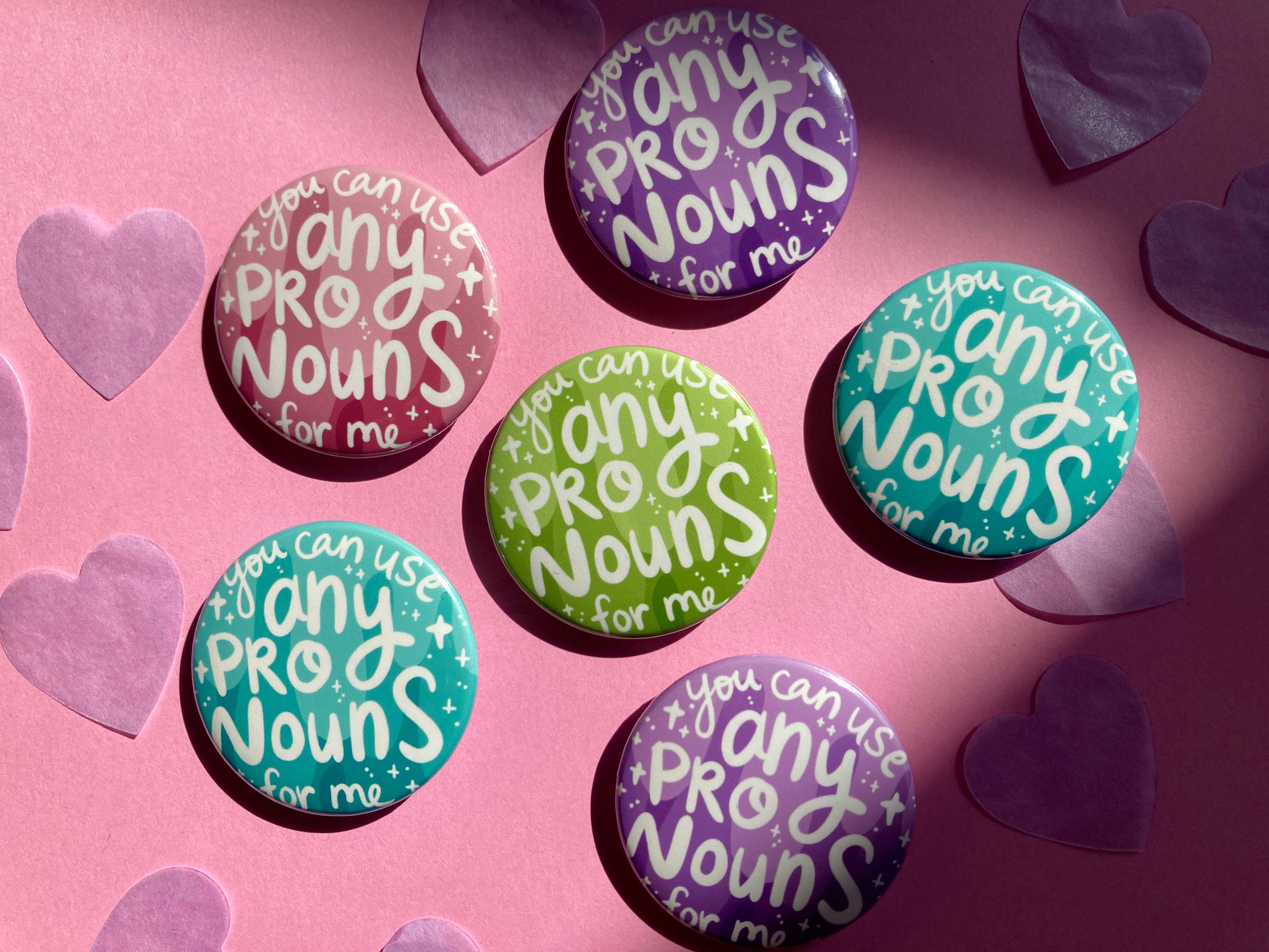 Any Pronouns Pin Buttons All Pronouns - Etsy