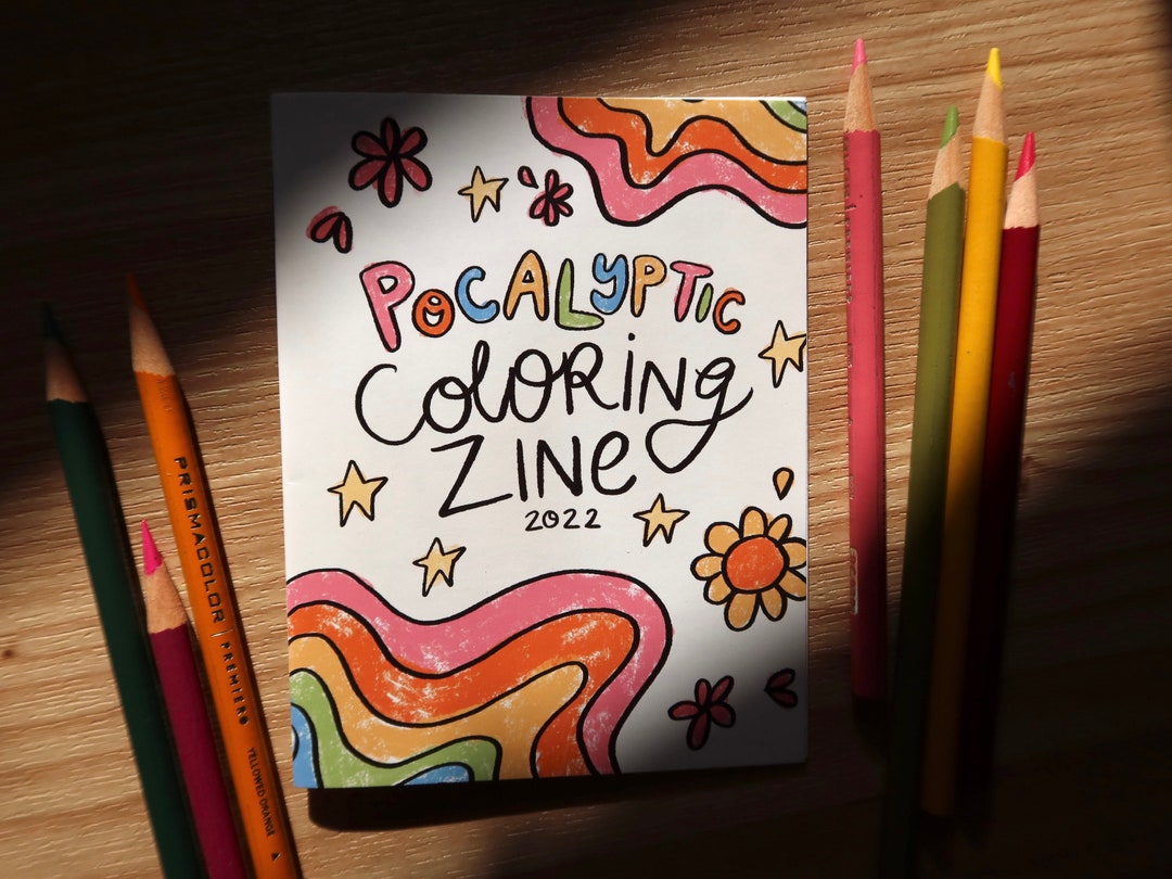 Libro ilustrado para colorear Zine Mini libro para colorear - Etsy México