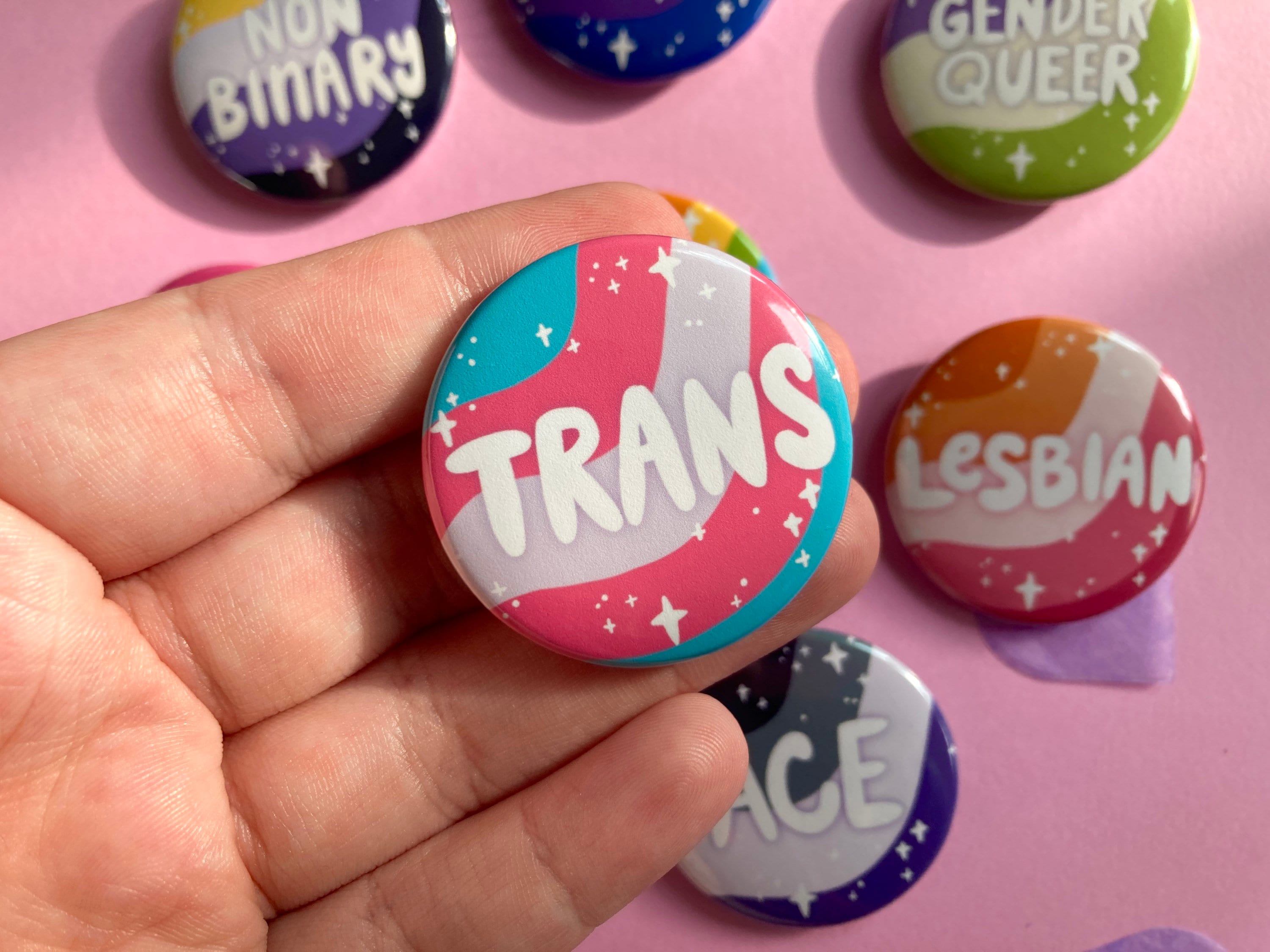 LGBTQ Identity Pins Pride Flag Buttons - Etsy