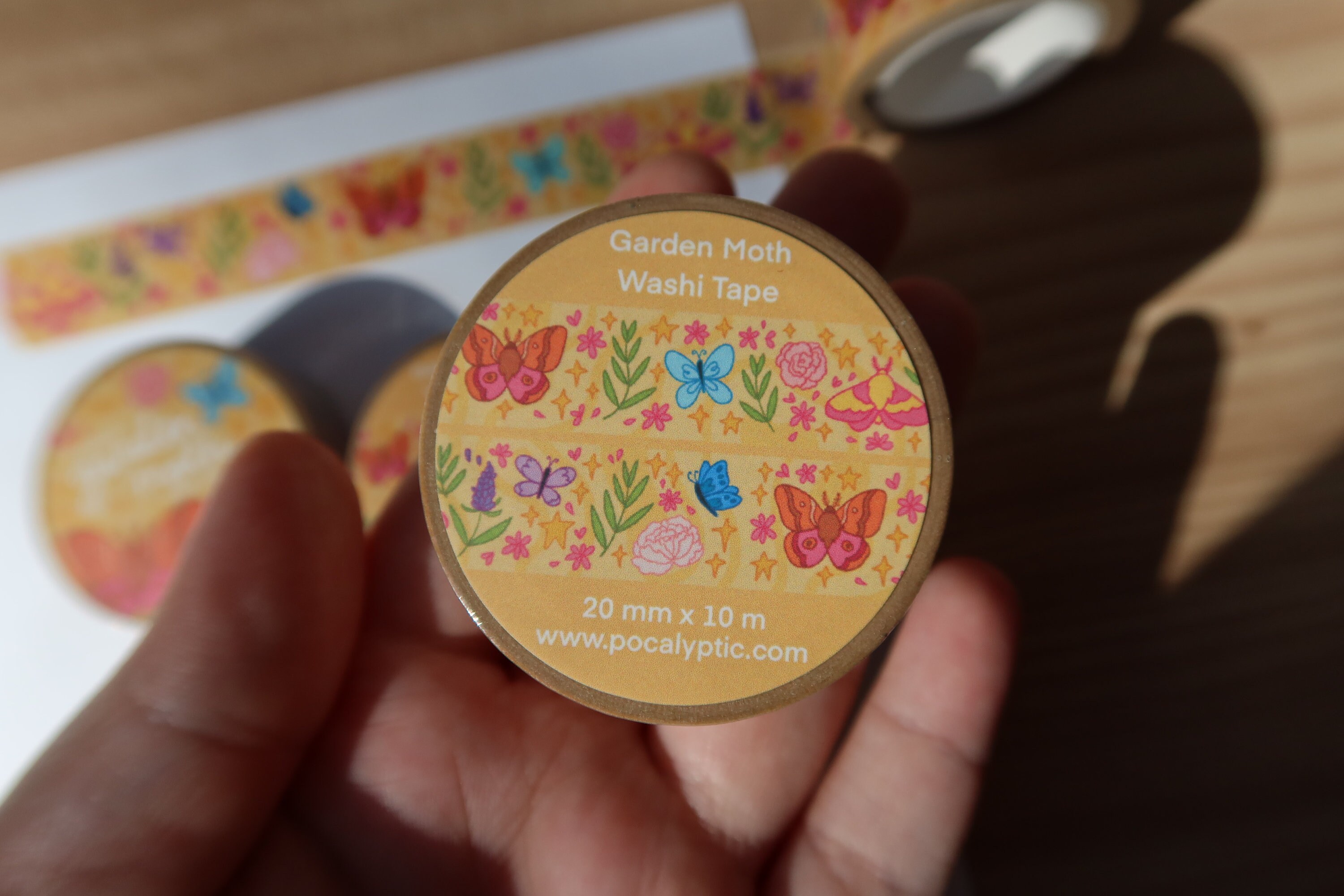 Garden Moth Washi Tape 10m Aesthetic Moth Butterfly and - Etsy