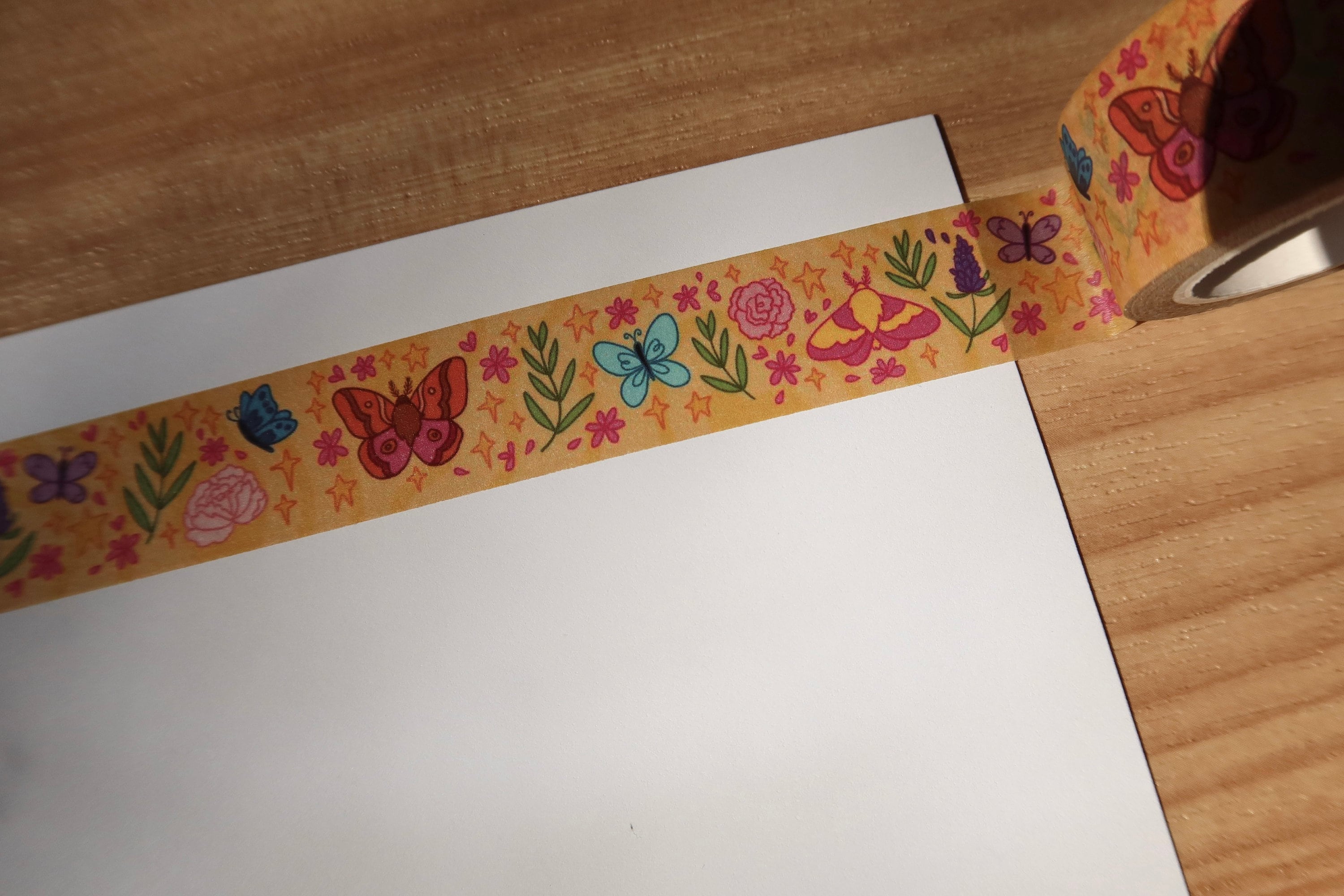Garden Moth Washi Tape 10m Aesthetic Moth Butterfly and - Etsy