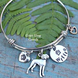 Weimaraner Bracelet, Weimaraner Jewelry, Gift for Dog Lover, Personalized Dog Jewelry, Weim Mom ...