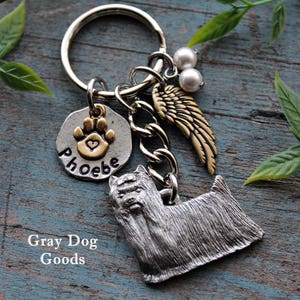 Yorkie Memorial Key Chain, Pet Memorial Key Chain, Yorkie Key Chain ...