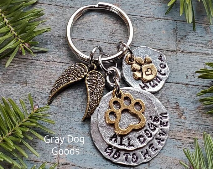All Dogs Go to Heaven Dog Memorial Key Chain Pet Sympathy - Etsy