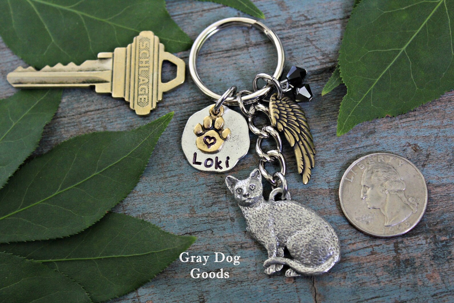 Cat Memorial Key Chain Pet Memorial Key Chain Cat Key Chain - Etsy