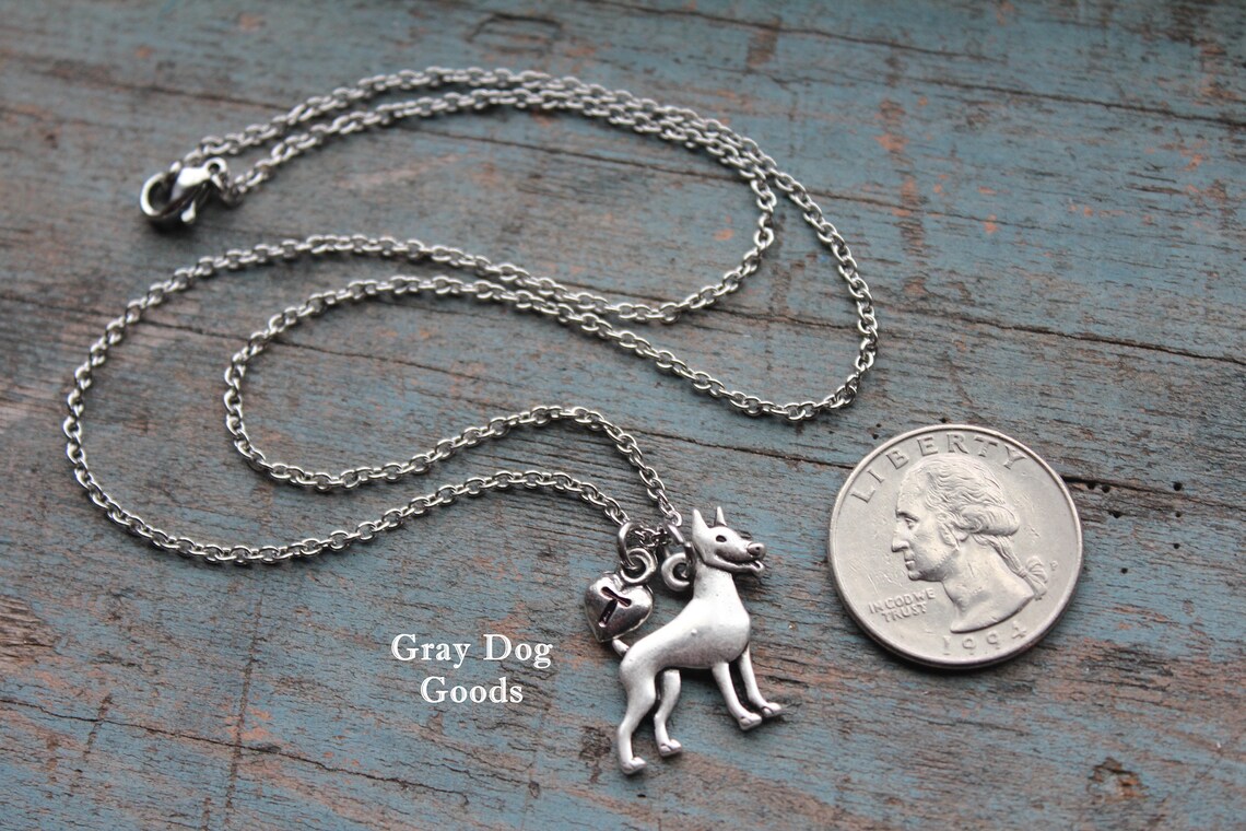 Doberman Necklace Doberman Jewelry Min Pin Necklace Dog - Etsy