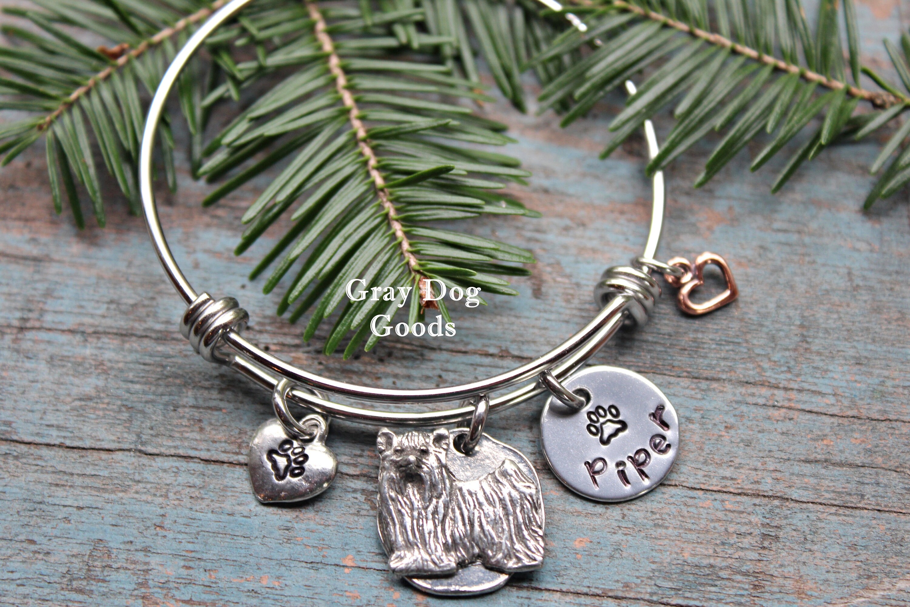 Yorkie Bracelet Yorkshire Terrier Jewelry Personalized Dog | Etsy