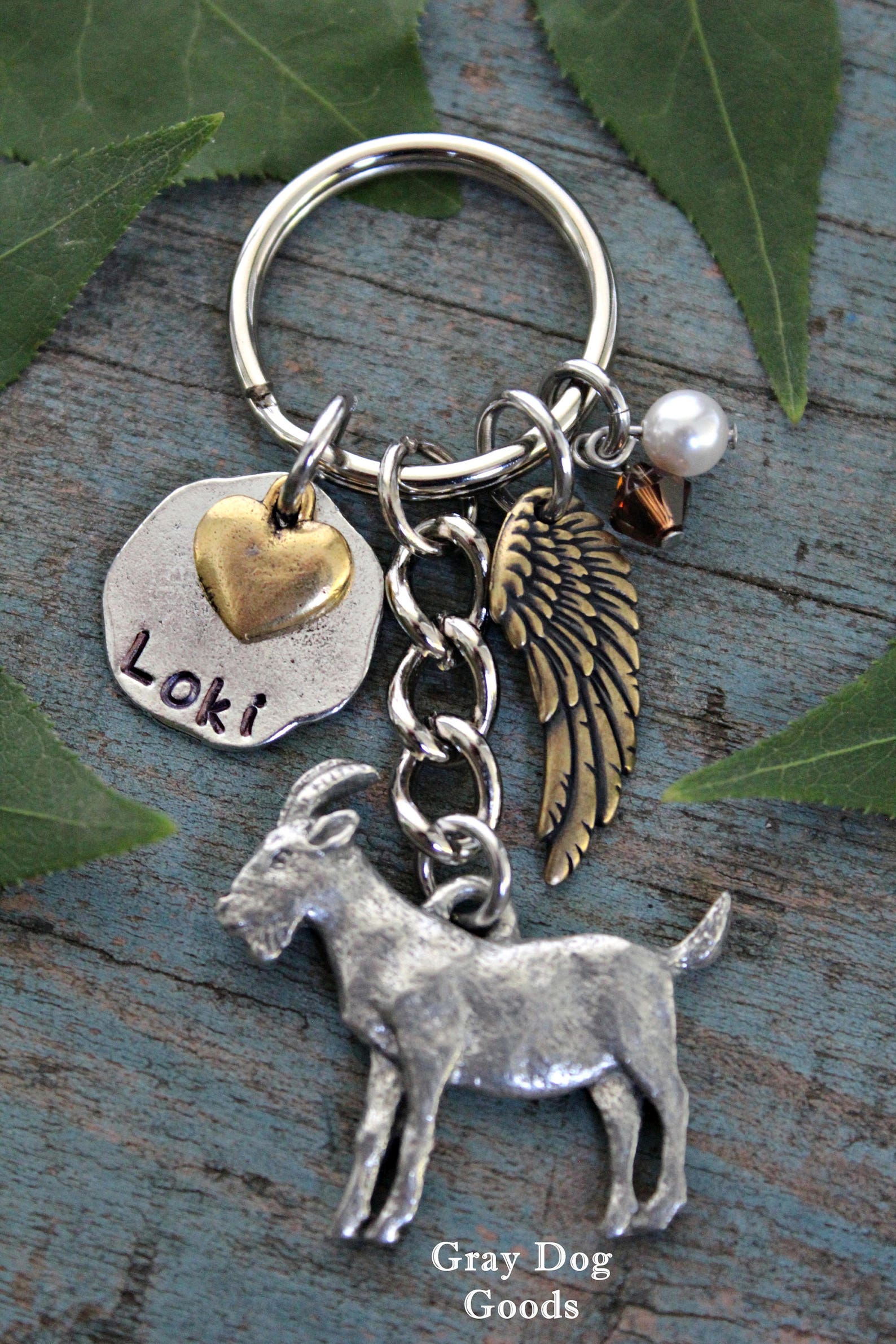 Goat Memorial Key Chain Pet Memorial Key Chain Goat - Etsy