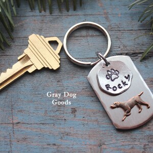 German Shorthaired Pointer Key Chain, Personalized German Shorthair Key ...