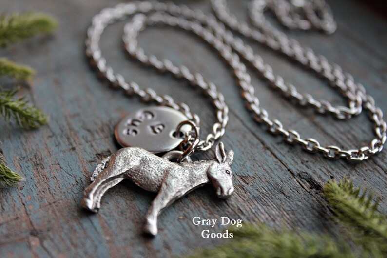 Donkey Necklace, Donkey Mom, Gift for Donkey Lover, Personalized Donkey ...