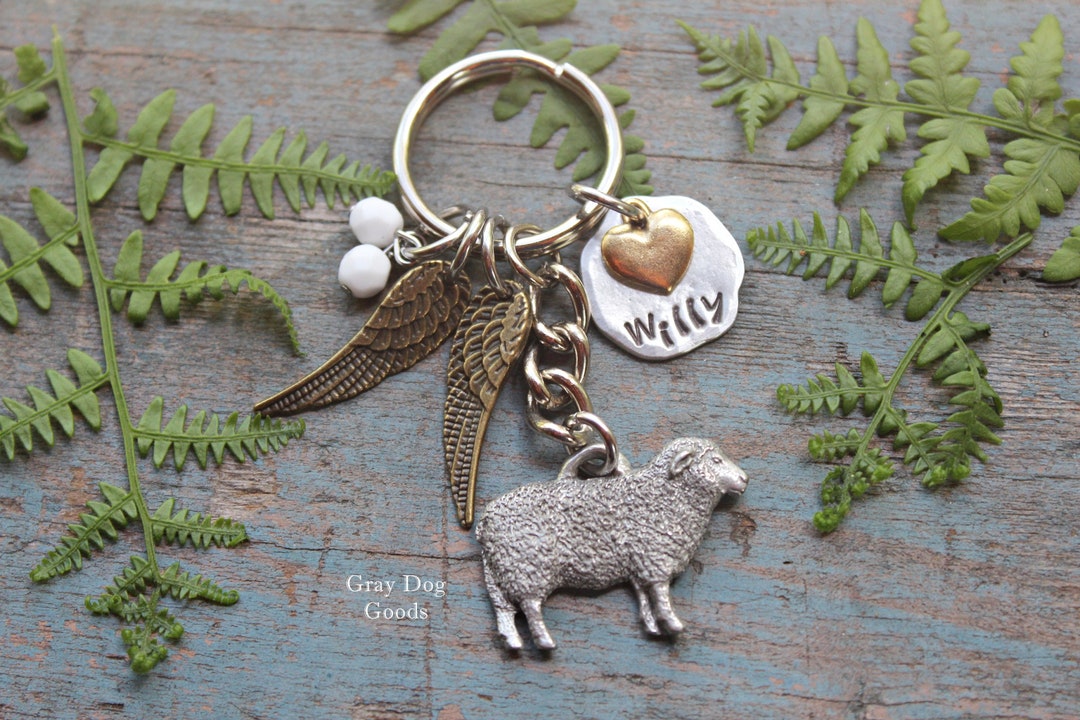 Sheep Memorial Key Chain, Pet Memorial Key Chain, Sheep Key Chain, Pet ...