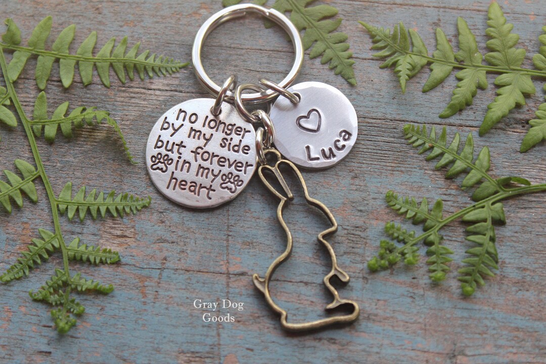Bunny Rabbit Memorial Key Chain, Rabbit Remembrance Gift, Pet Bunny ...