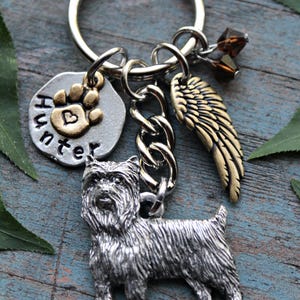 Yorkie Memorial Key Chain, Pet Memorial Key Chain, Yorkie Keychain, Dog ...