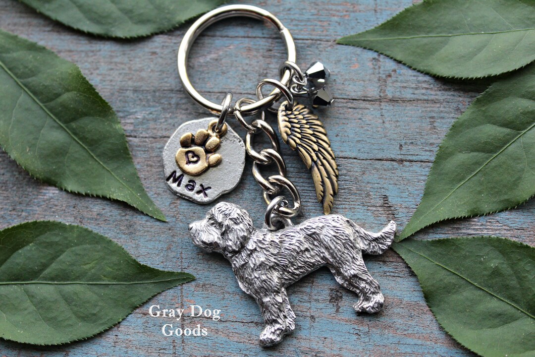 Goldendoodle Memorial Keychain, Pet Memorial Keychain, Doodle Keychain ...