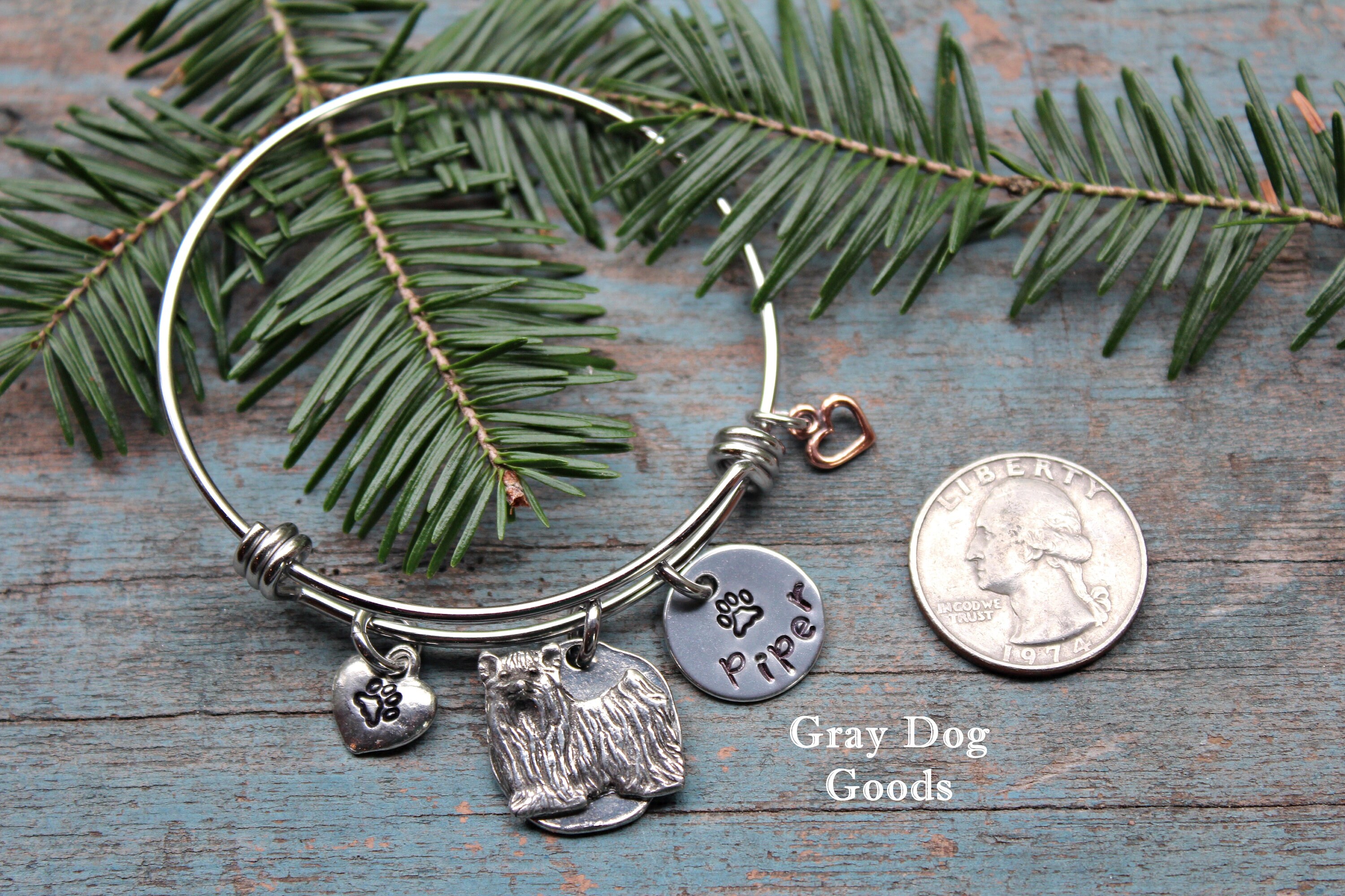 Yorkie Bracelet Yorkshire Terrier Jewelry Personalized Dog | Etsy