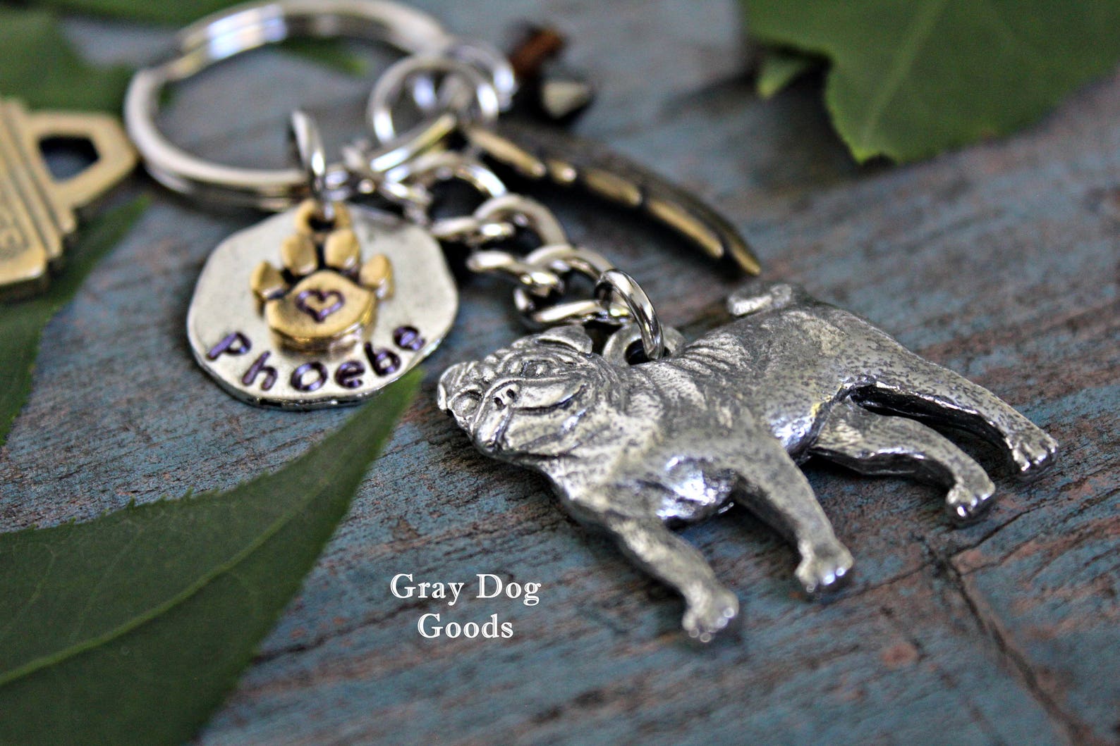 Pug Memorial Keychain Pet Memorial Keychain Pug Keychain - Etsy