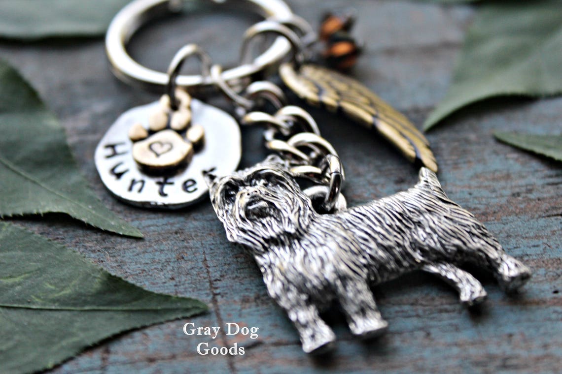 Yorkie Memorial Key Chain Pet Memorial Key Chain Yorkie | Etsy