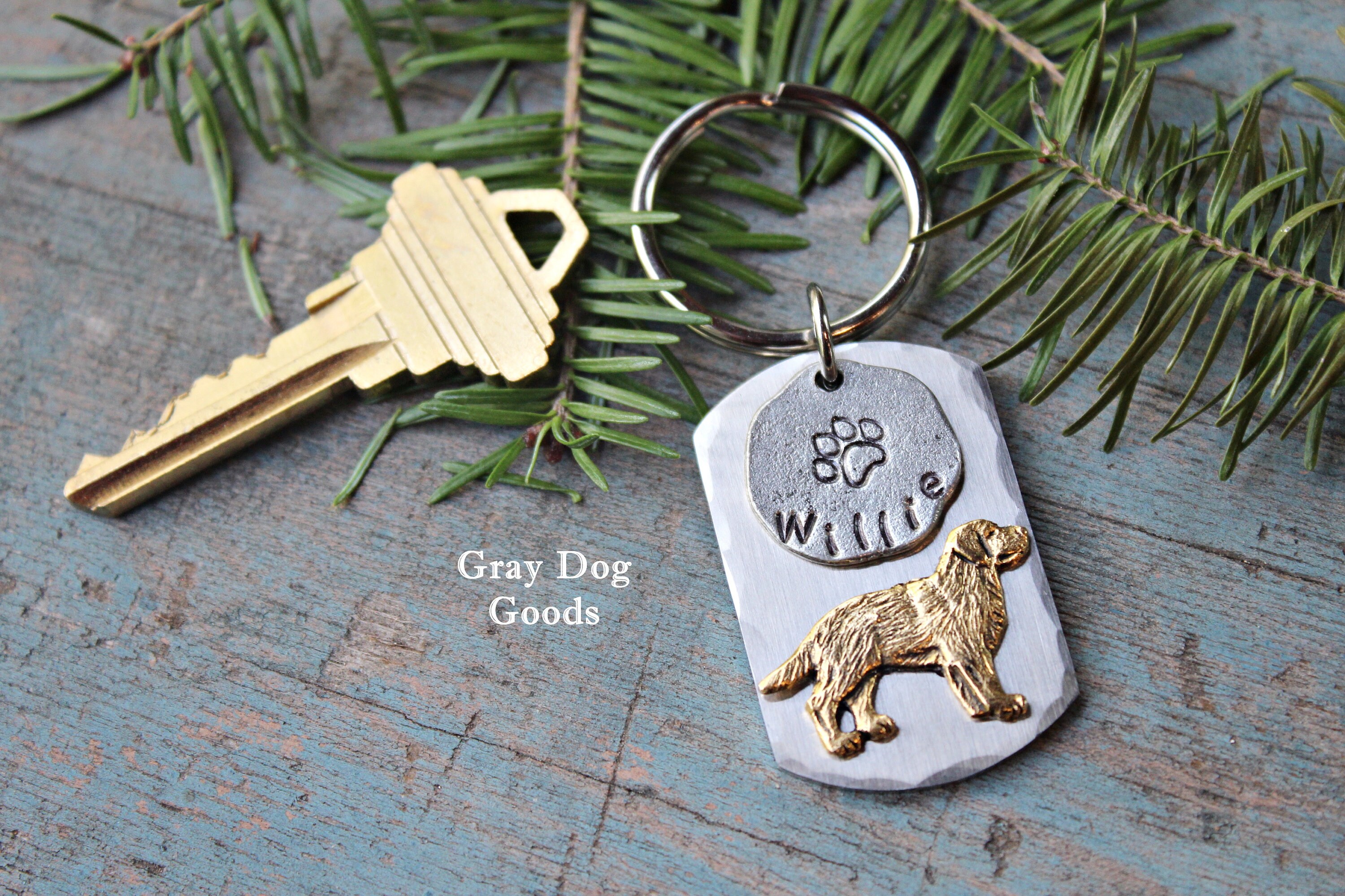 Golden Retriever Key Chain Personalized Golden Retriever Key - Etsy