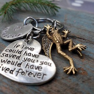 Frog Memorial Key Chain, Frog Remembrance Gift, Loss of Frog, Frog ...