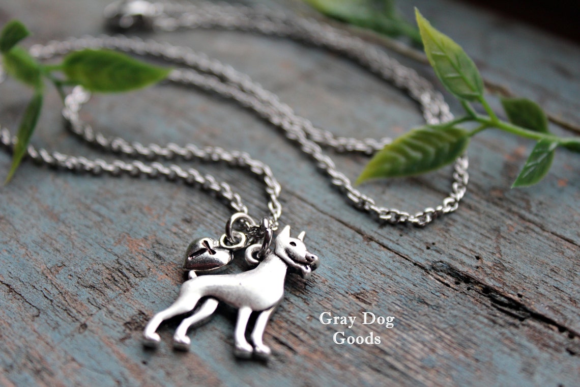 Doberman Necklace Doberman Jewelry Min Pin Necklace Dog - Etsy