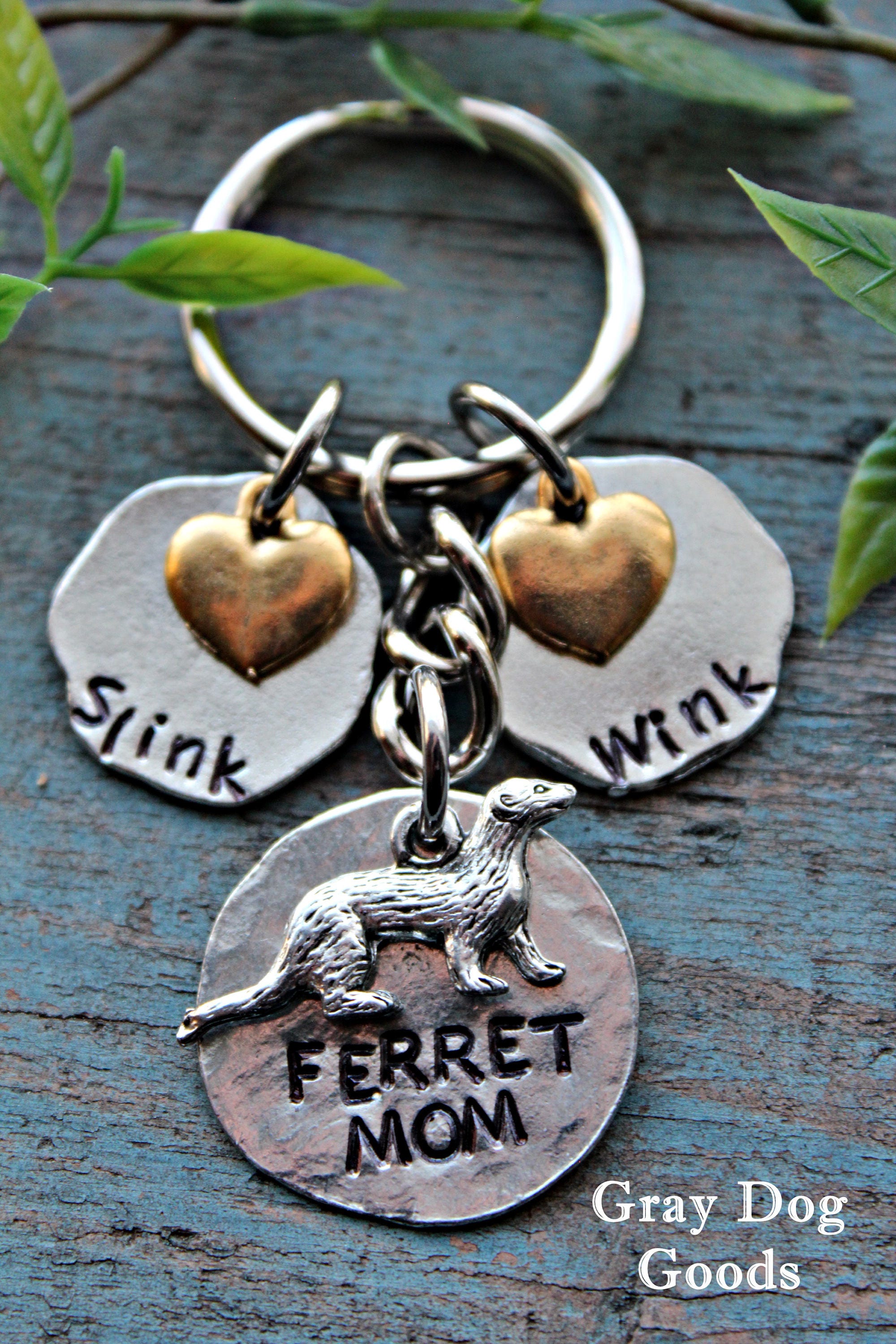 Ferret Mom Key Chain Ferret Key Chain Personalized Ferret | Etsy