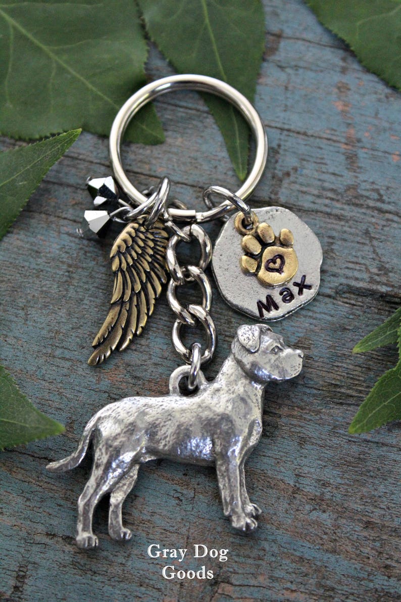 Pit Bull Memorial Keychain Dog Memorial Key Chain Natural - Etsy