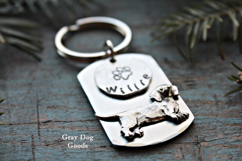 Dachshund Key Chain, Personalized Dachshund Key Chain, Dachshund ...