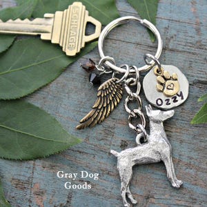 Doberman Memorial Keychain, Pet Memorial Key Chain, Doberman Key Chain ...