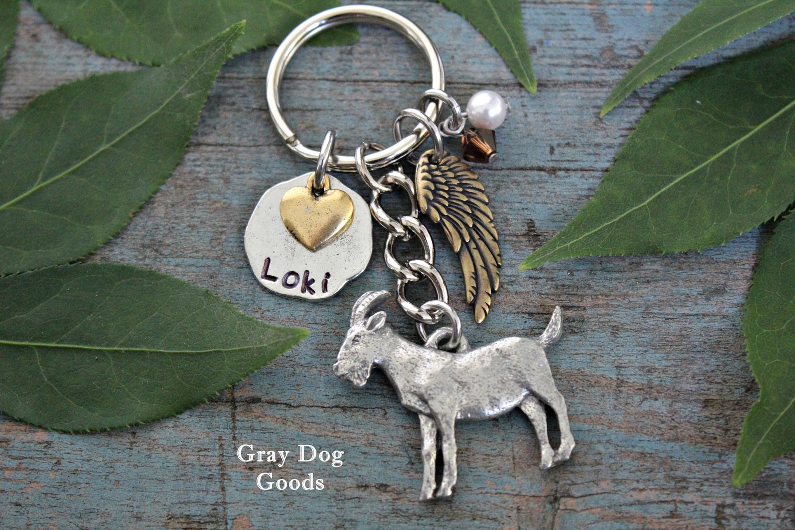 Goat Memorial Key Chain Pet Memorial Key Chain Goat - Etsy