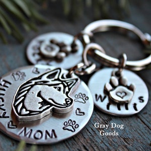 Husky Key Chain Husky Mom Personalized Husky Key Chain Dog | Etsy