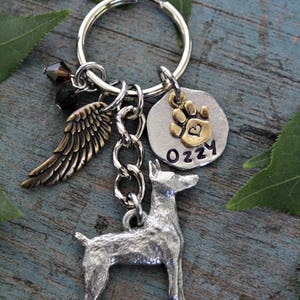 Doberman Memorial Keychain, Pet Memorial Key Chain, Doberman Key Chain ...