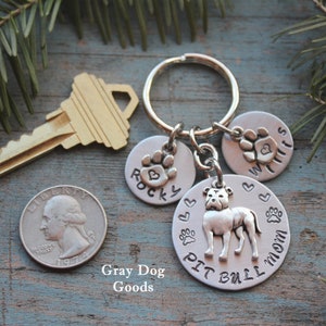 Pit Bull Key Chain, Pitty Mom, Personalized Pit Bull Key Chain, Dog Key ...